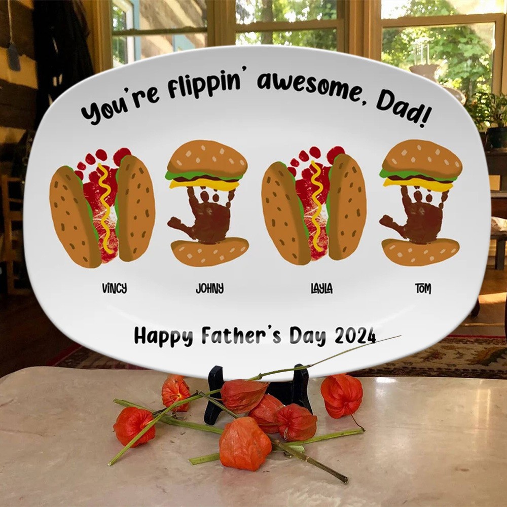Personalized Daddy's Grilling Plate Father's Day Gift